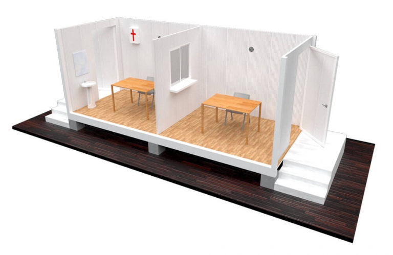 Laboratorio Móvil Prefabricado para tests a sintomas de coronavirus